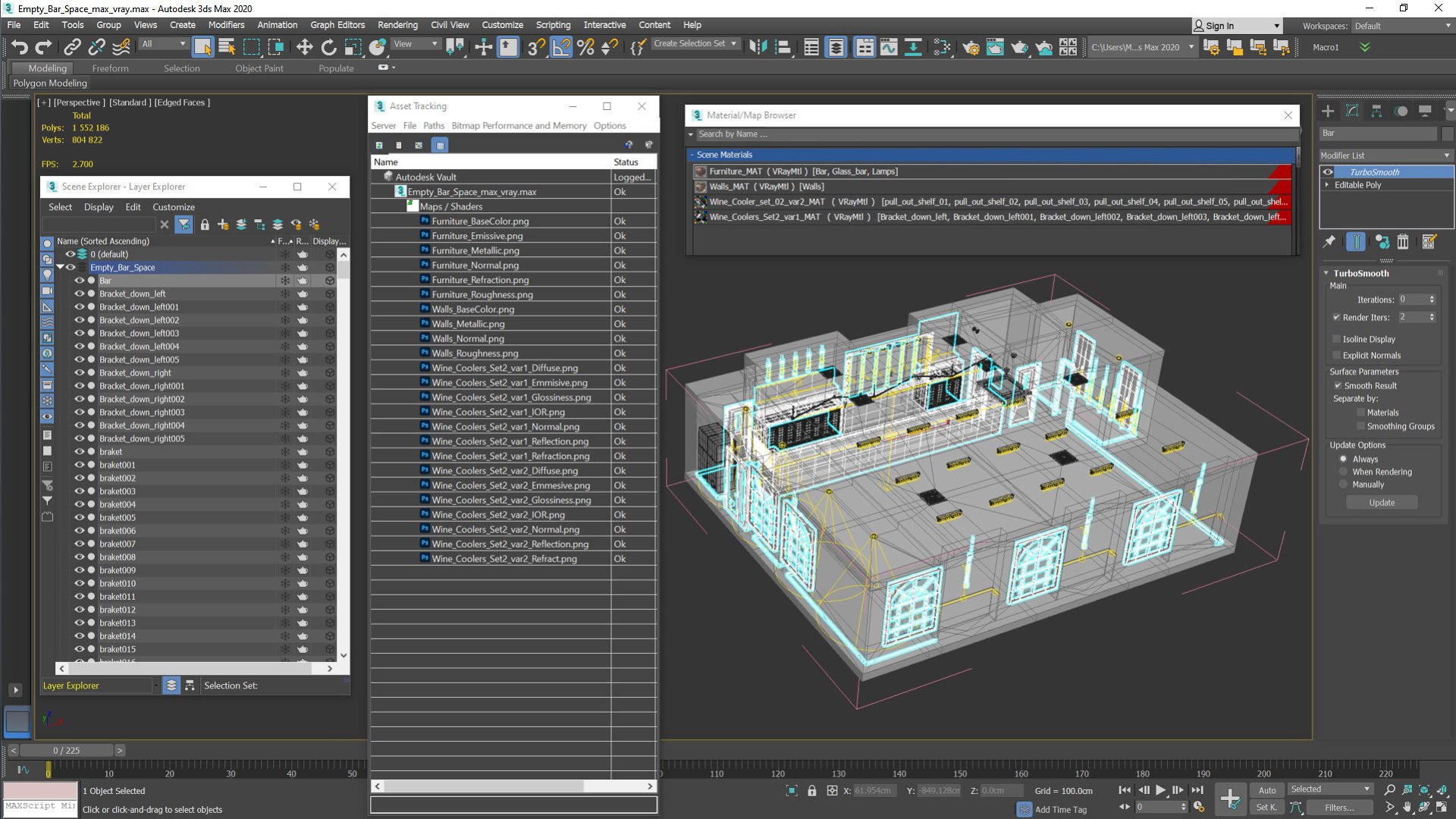 3D Model Empty Bar Space - TurboSquid 2306882