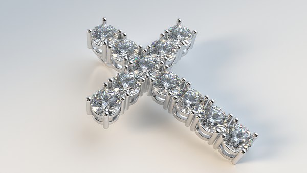 3D Diamond cross with hidden loop model - TurboSquid 1759778