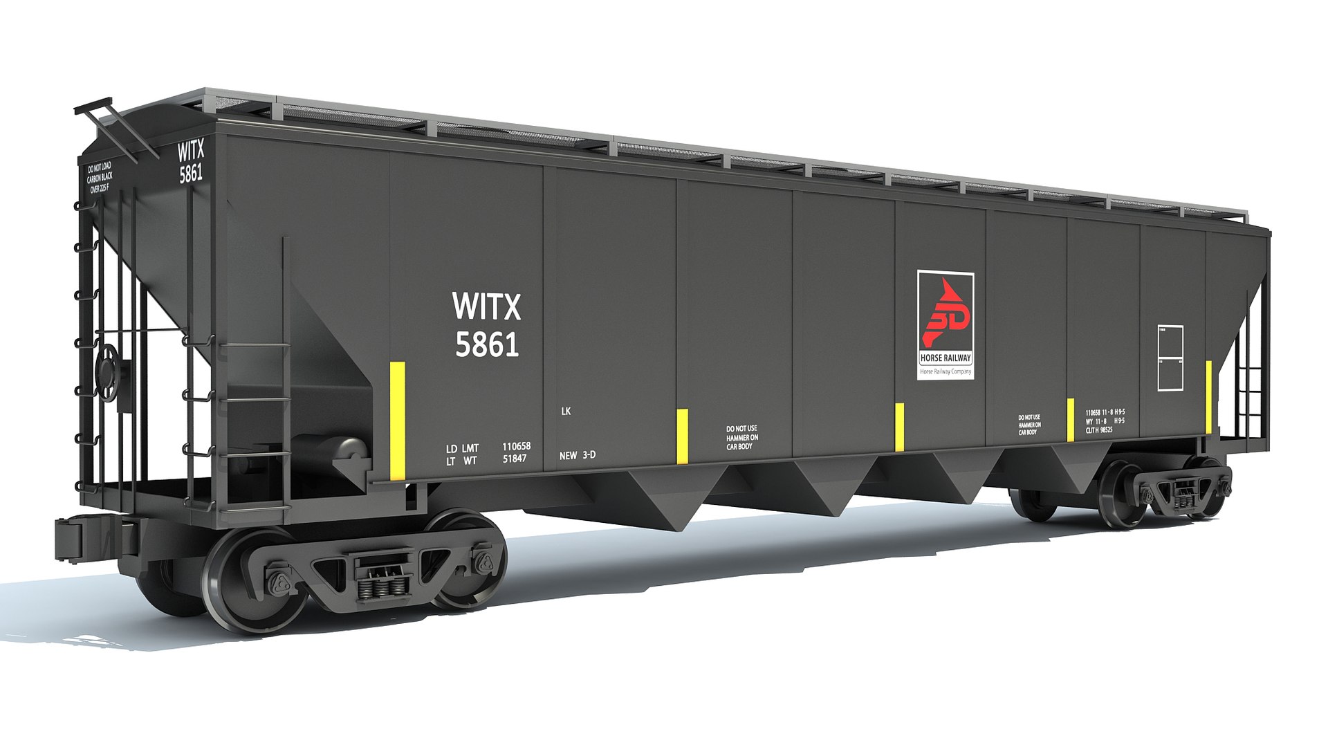 3D Covered Hopper Car Railroad - TurboSquid 1530704