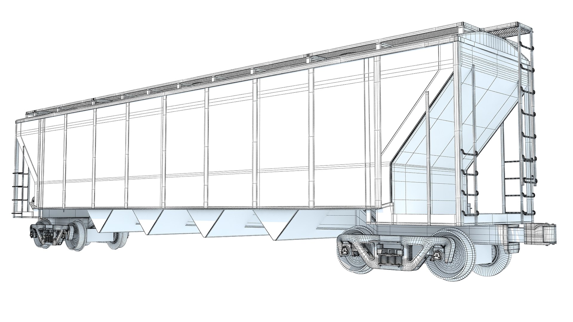 3D Covered Hopper Car Railroad - TurboSquid 1530704