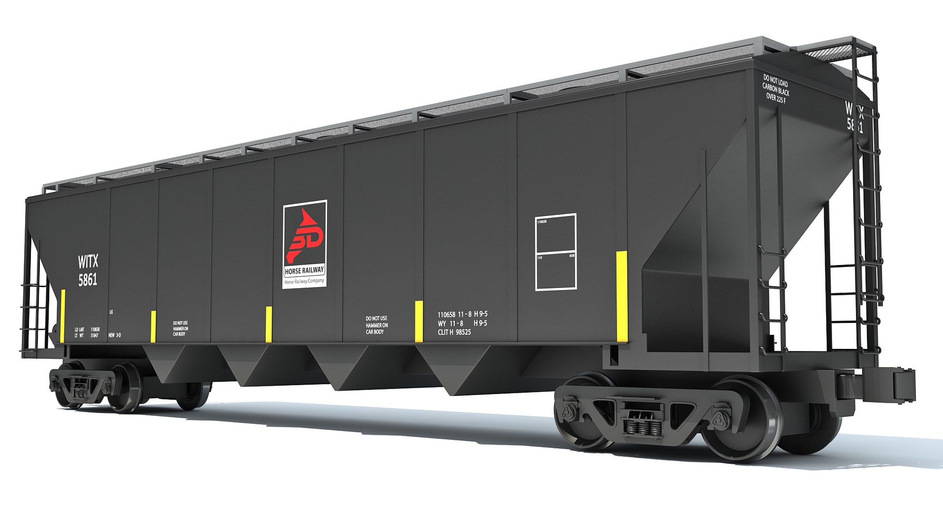3D Covered Hopper Car Railroad - TurboSquid 1530704