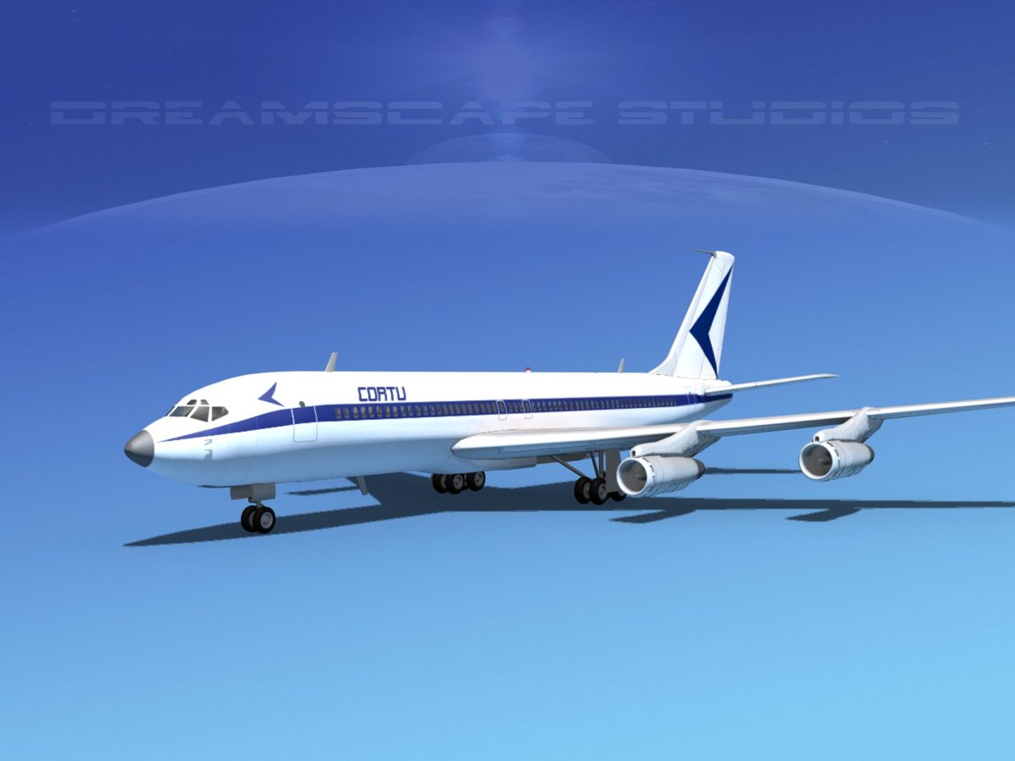 707-320 airlines boeing 707 3d 3ds