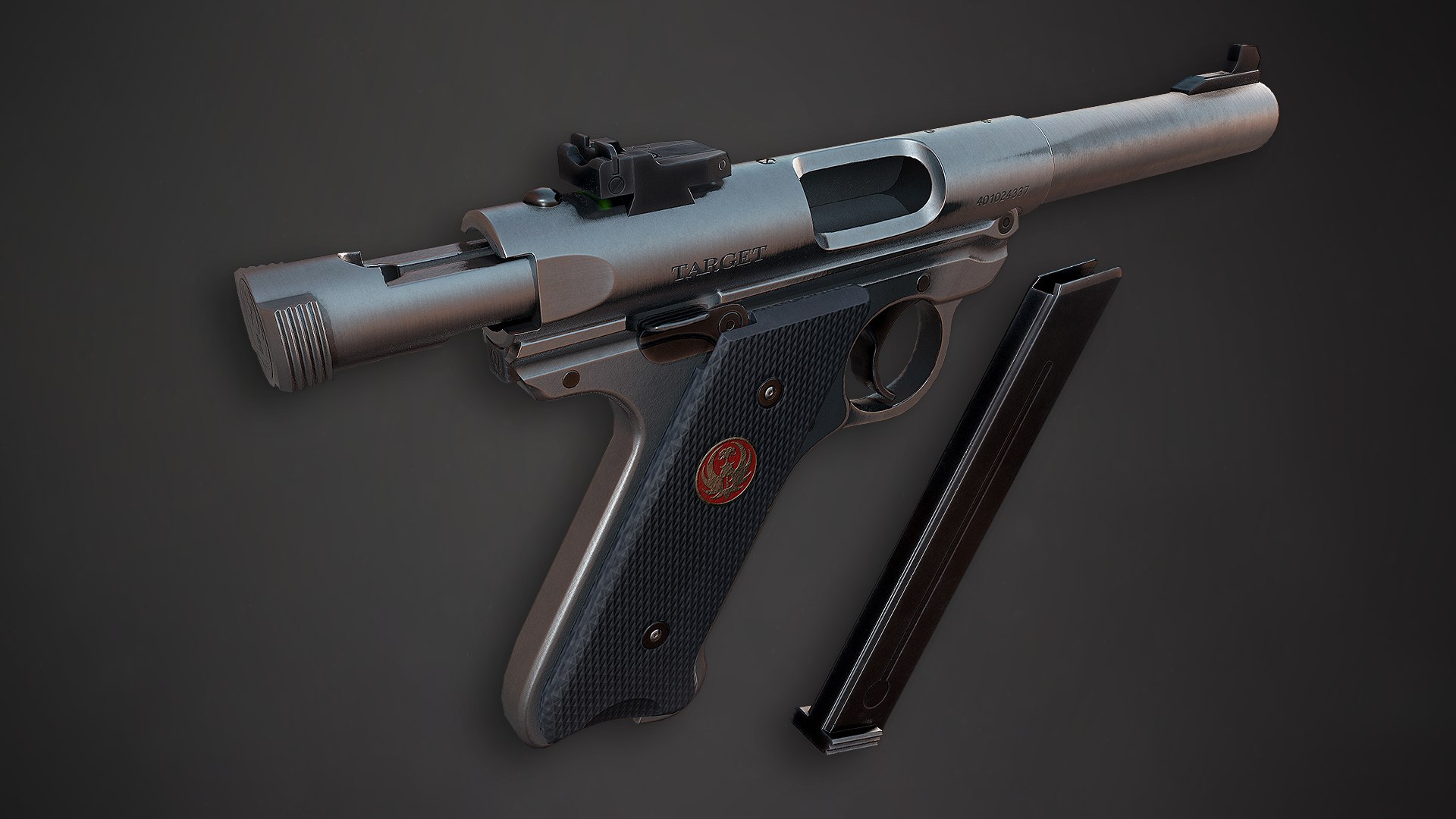 3D Pbr Pistol Mark Iv - TurboSquid 1211338