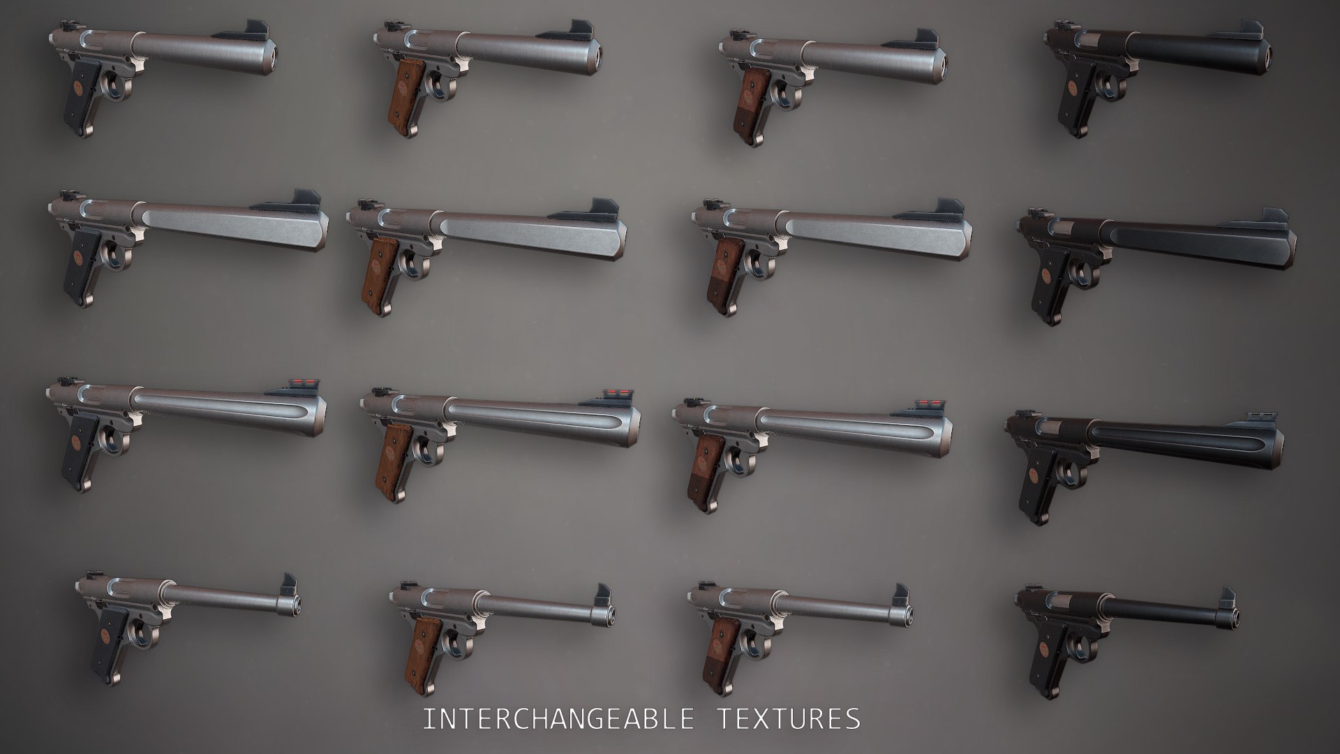 3D Pbr Pistol Mark Iv - TurboSquid 1211338
