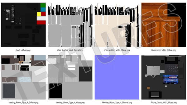 Furnished Office Meeting Room 3D model - TurboSquid 2051111