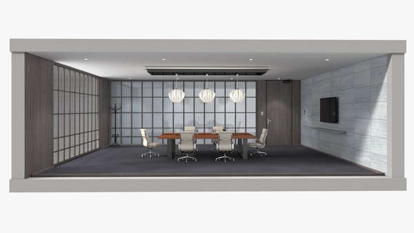 Furnished Office Meeting Room 3D model - TurboSquid 2051111