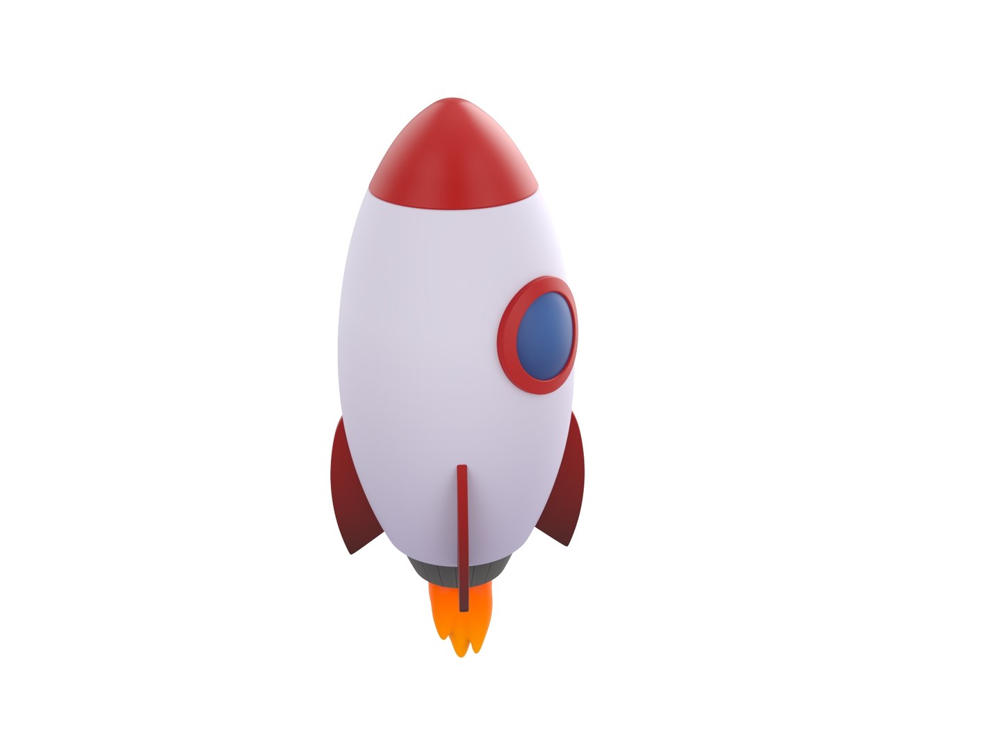 3D Model Cartoon Rocket - TurboSquid 2167598