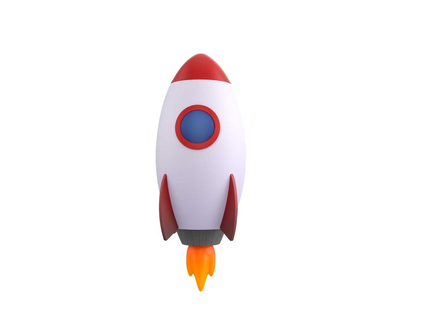 3D Model Cartoon Rocket - TurboSquid 2167598
