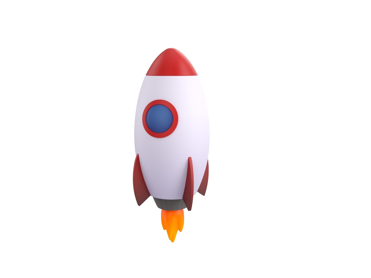 3D model Cartoon Rocket - TurboSquid 2167598