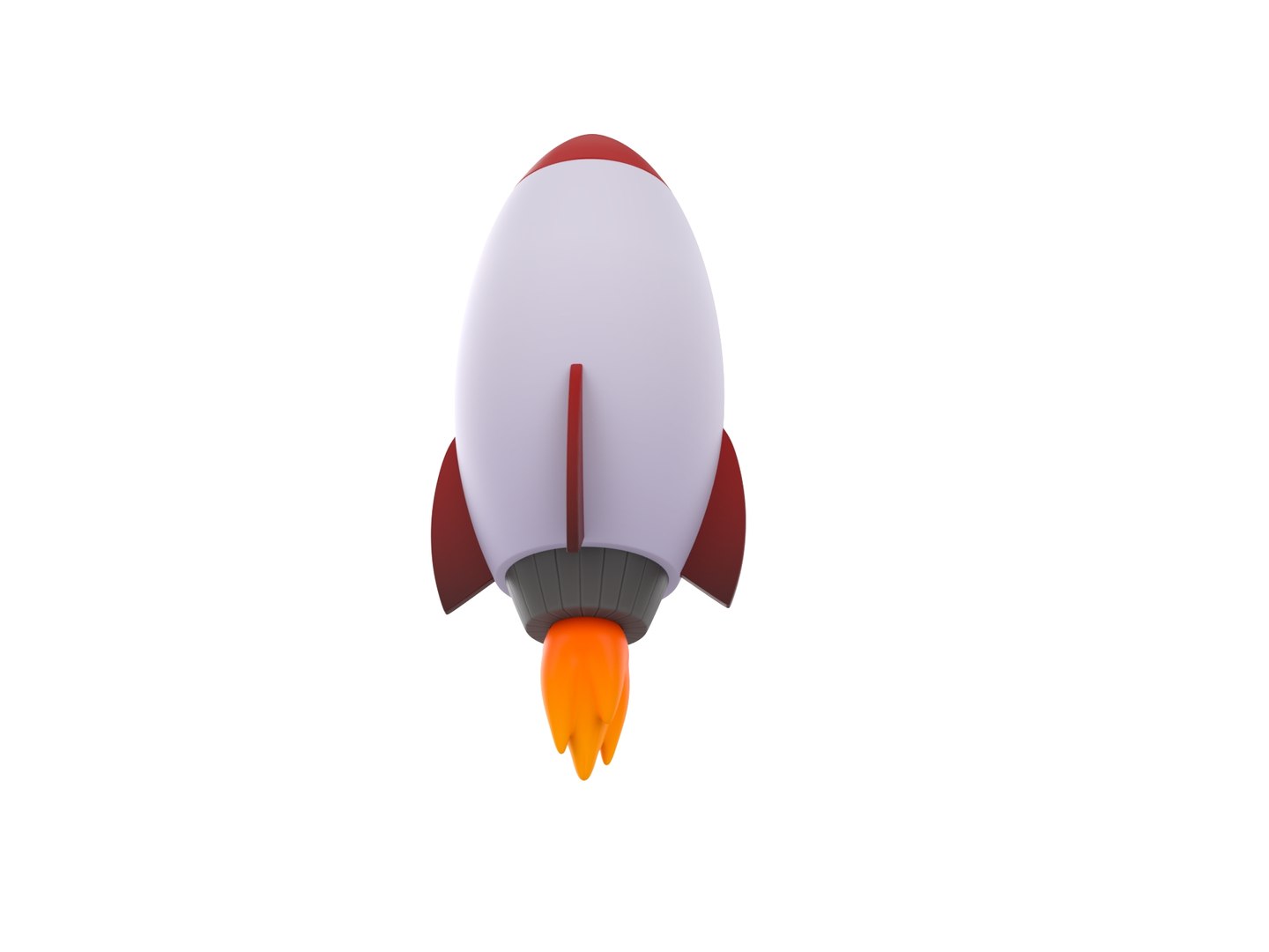 3D Model Cartoon Rocket - TurboSquid 2167598
