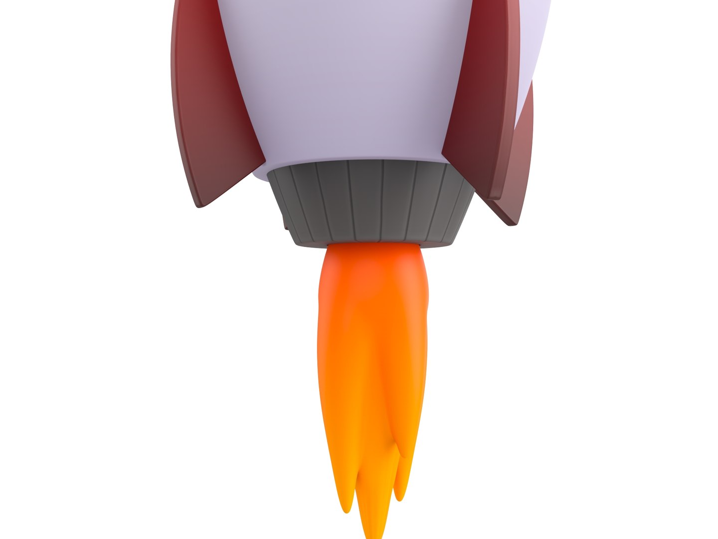 3D Model Cartoon Rocket - TurboSquid 2167598