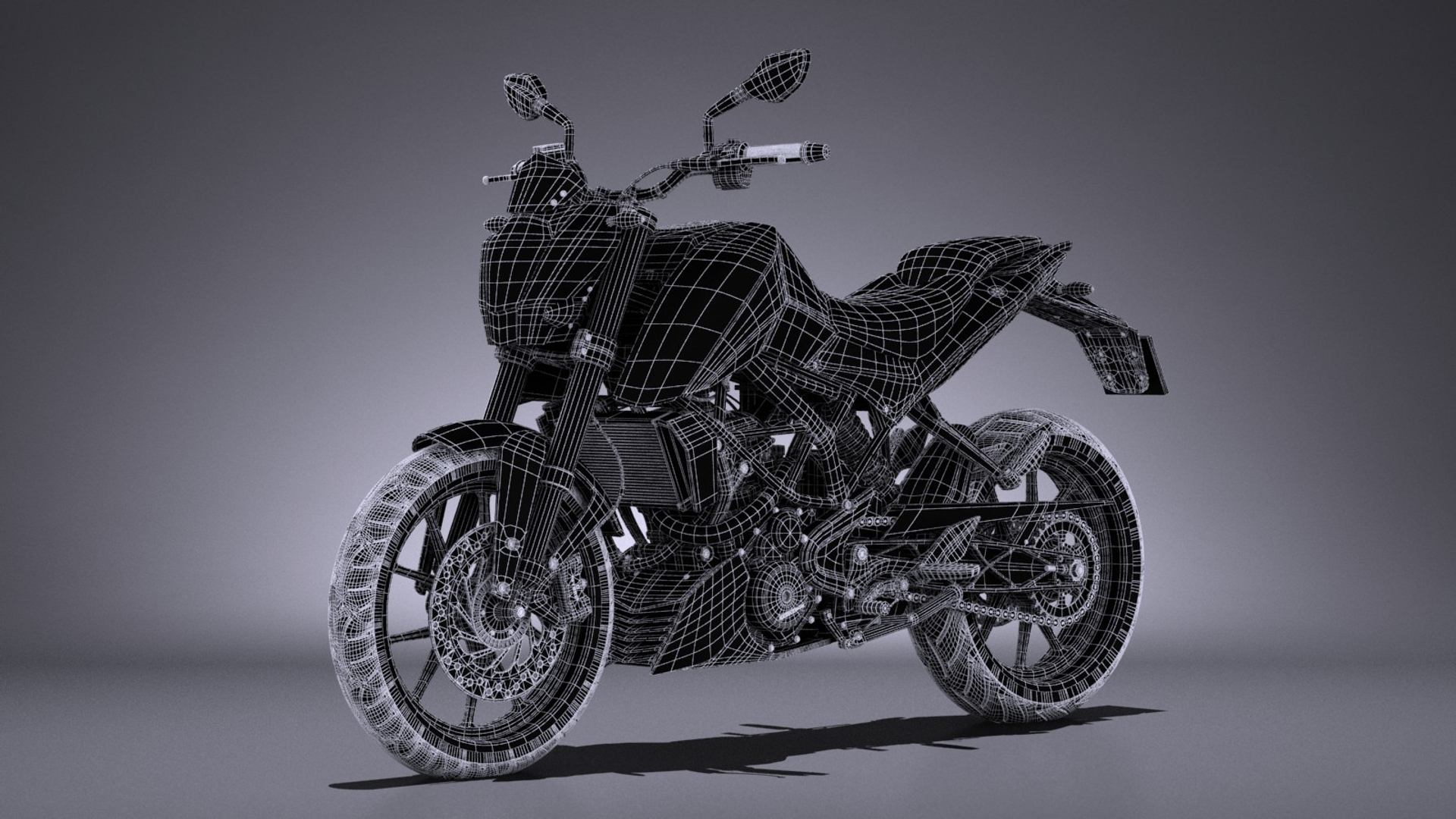 3d ktm duke 390 model