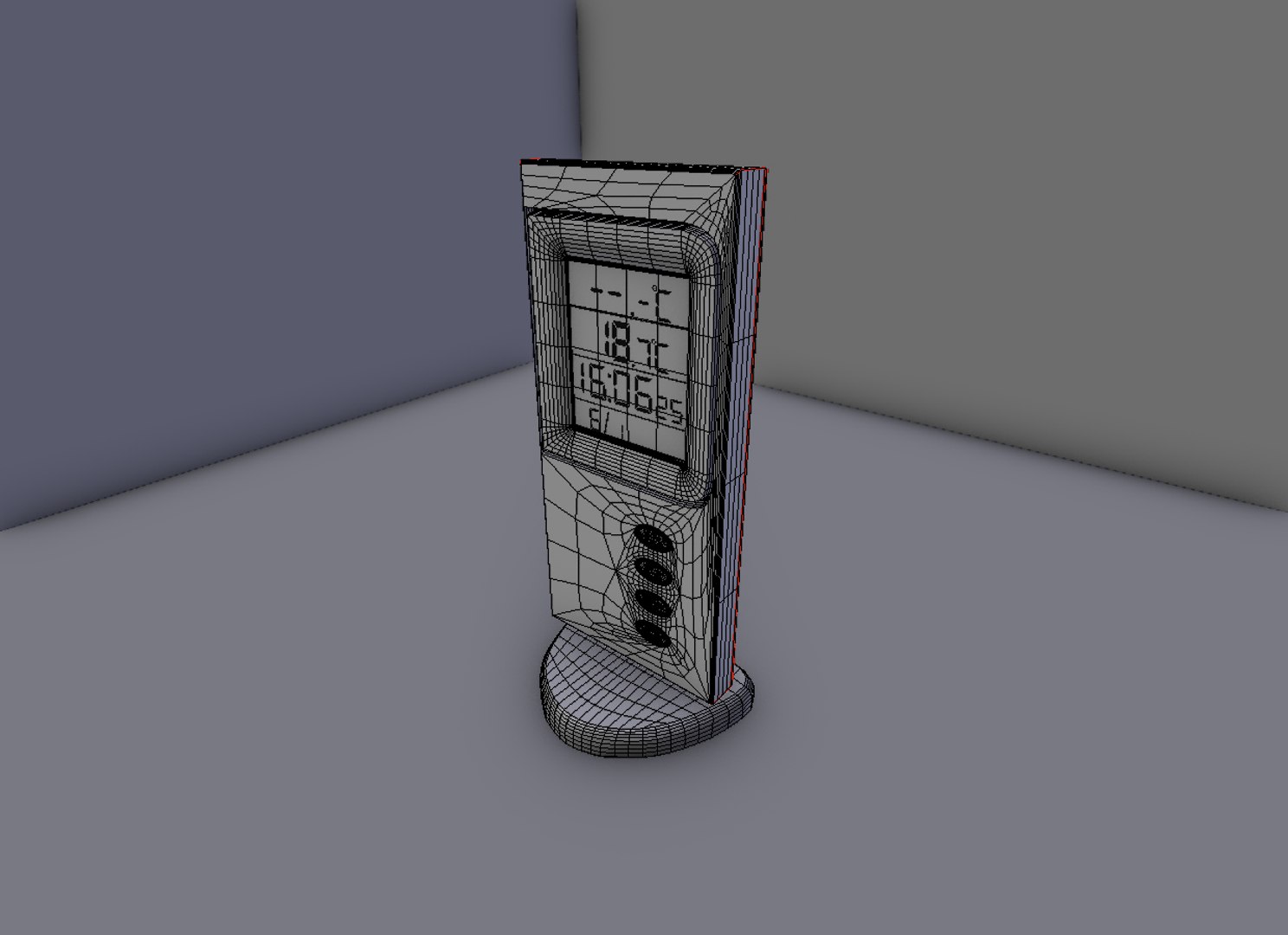 digital room thermometer 3d model