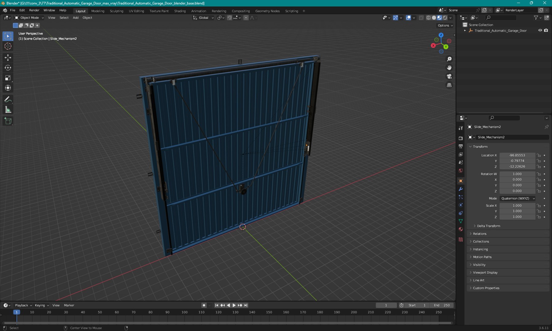 Traditional Automatic Garage Door Model - TurboSquid 2327232