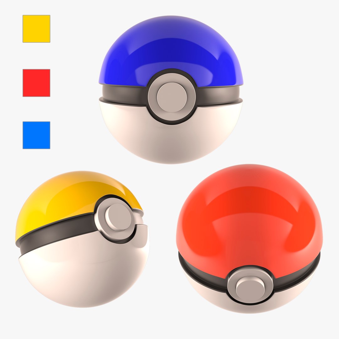 Pokemon Ball 3d Model