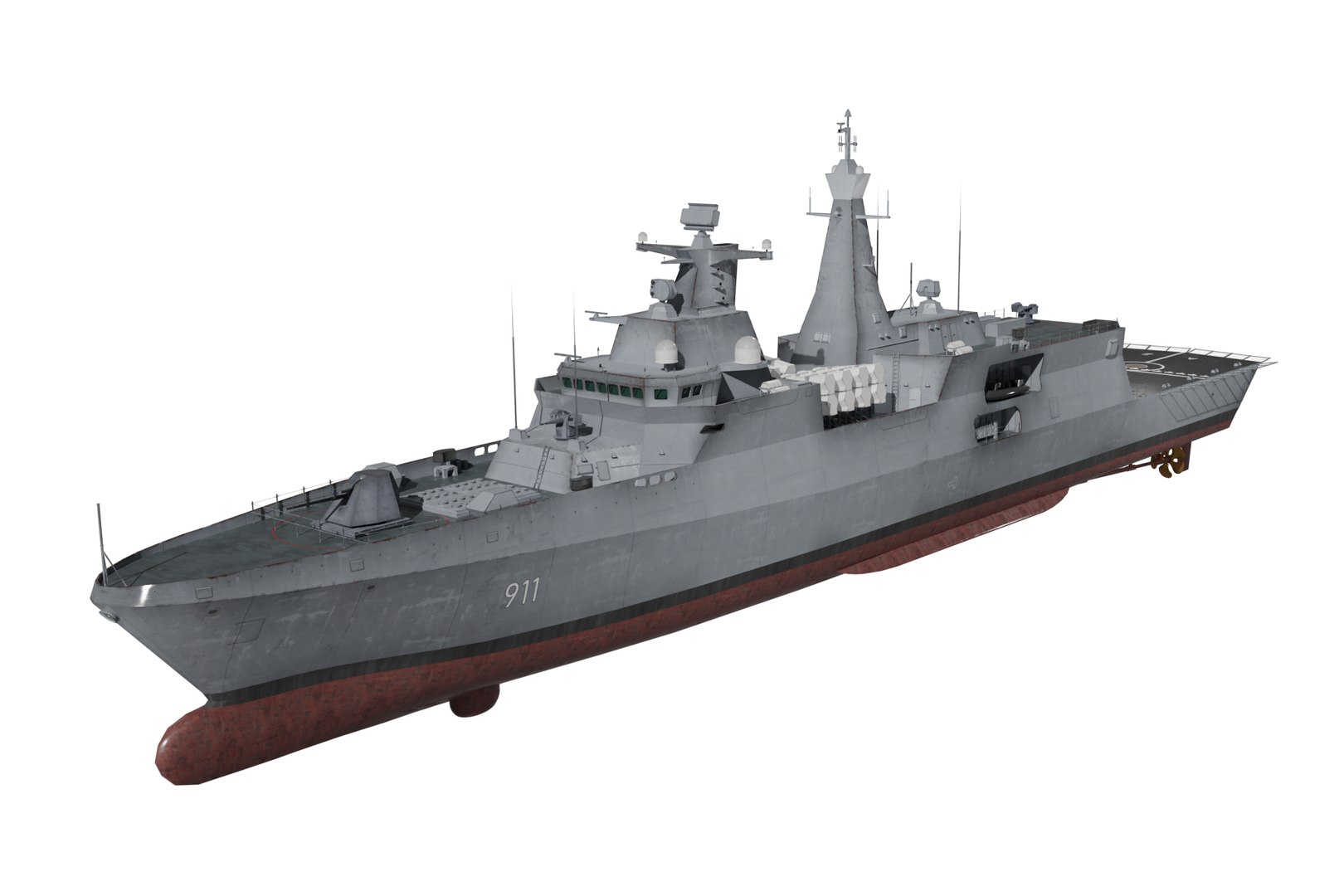 3D MEKO A200 El Moudamir Class Frigate - TurboSquid 2307139
