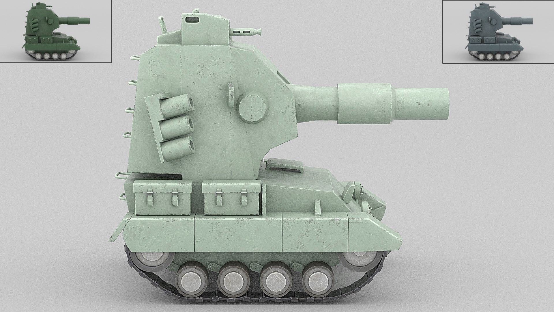 Cartoon Tank 2 3D - TurboSquid 2156591