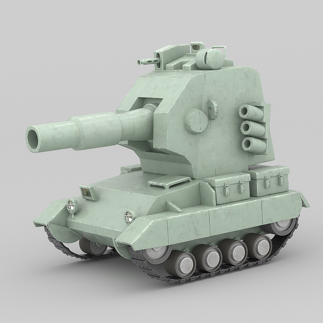 Cartoon Tank 2 3D - TurboSquid 2156591