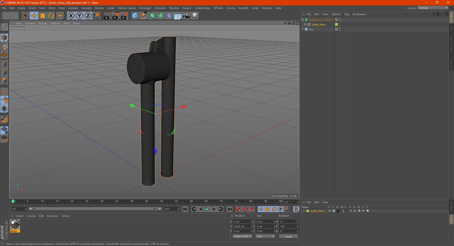 3D Garlic Press Model - TurboSquid 1546367