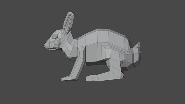 3D модель Кролик Низкополигональная - TurboSquid 2019744