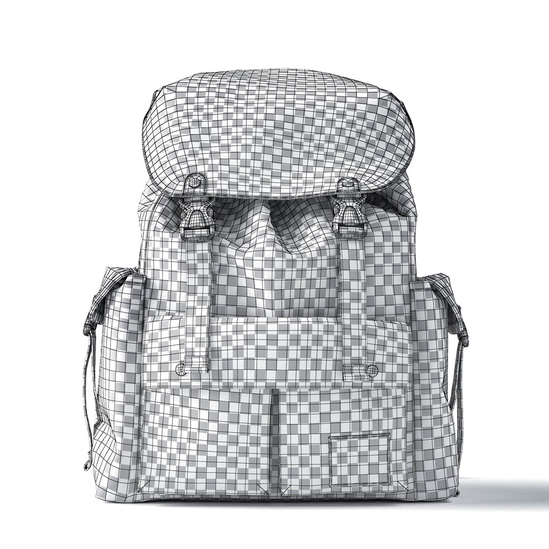 3D Model Backpack Fabric Purple - TurboSquid 1948596