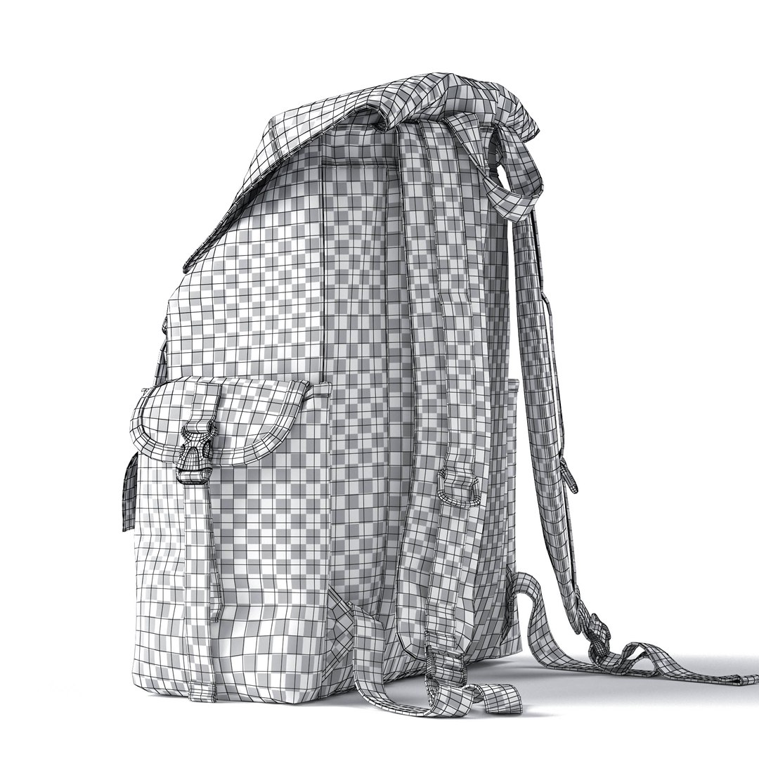 3D Model Backpack Fabric Purple - TurboSquid 1948596