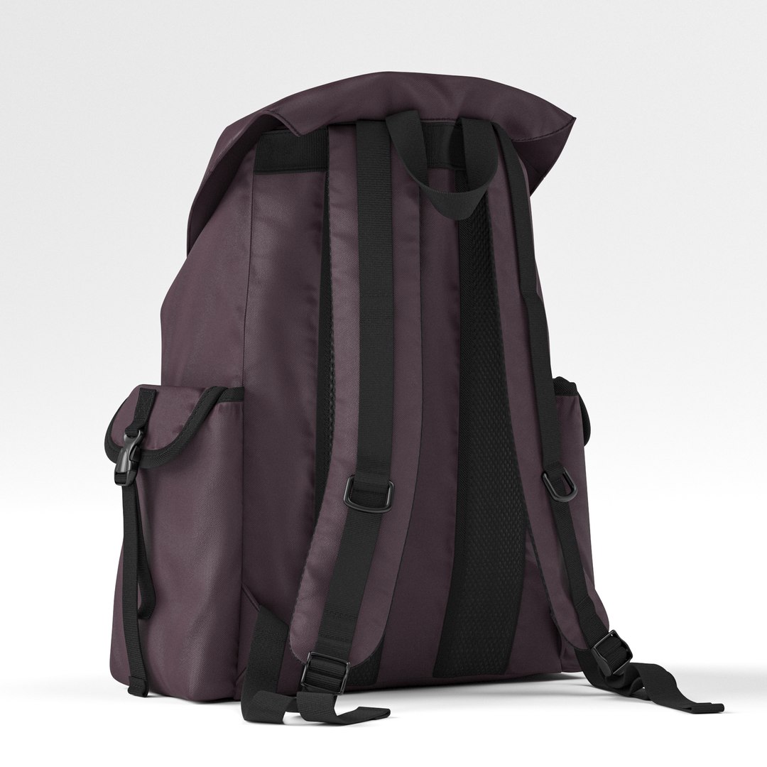 3D Model Backpack Fabric Purple - TurboSquid 1948596