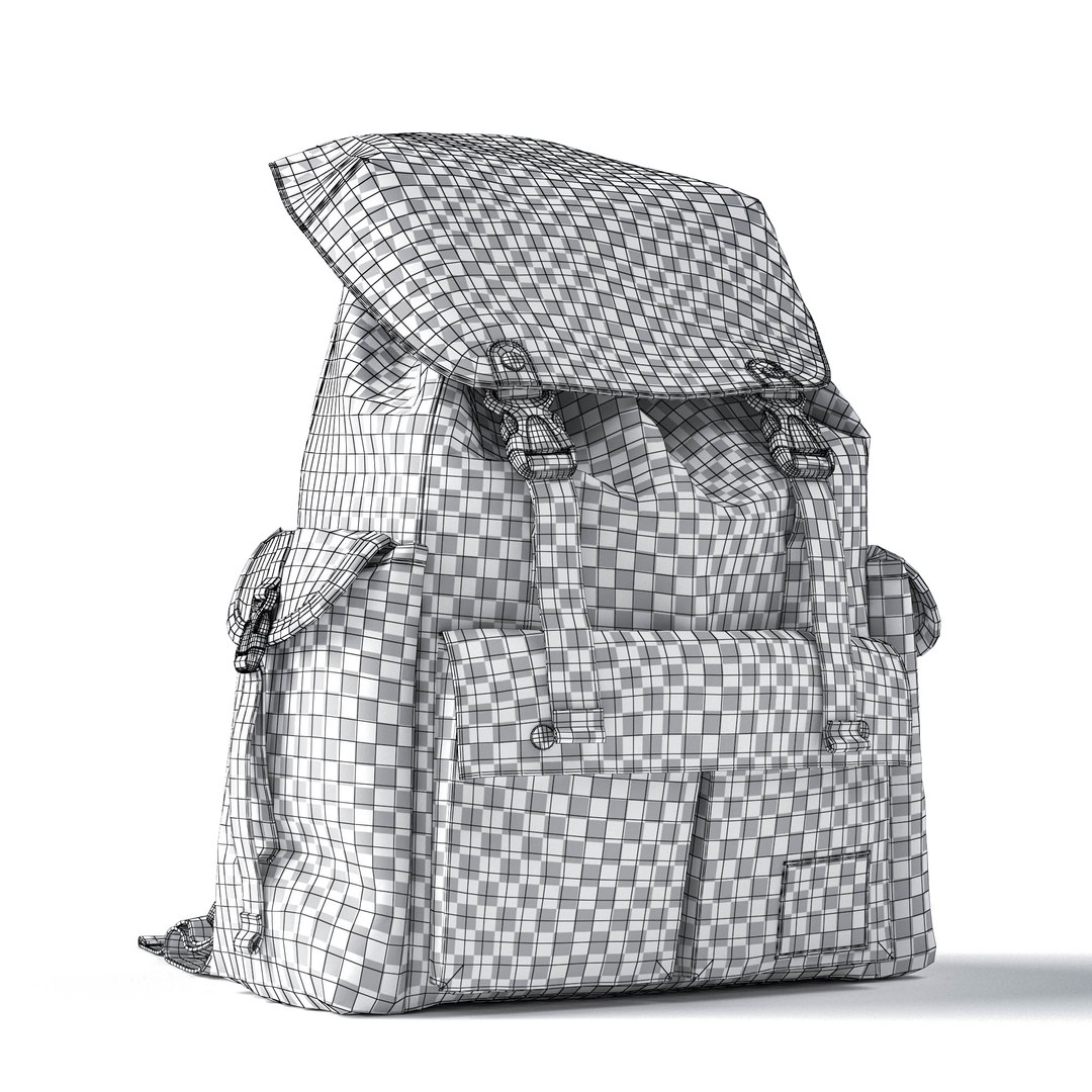 3D Model Backpack Fabric Purple - TurboSquid 1948596