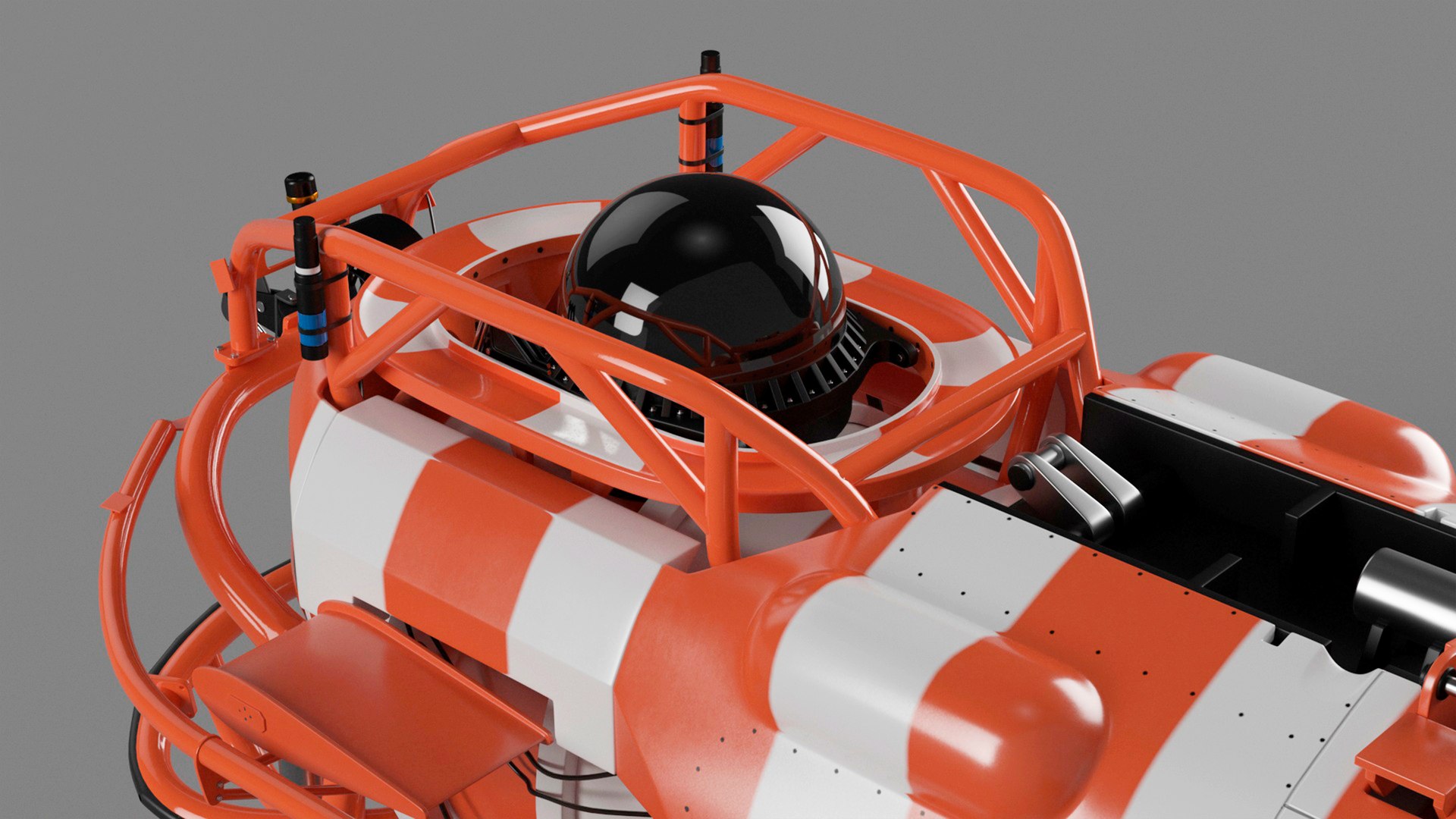 3D Rescue Submarine Orange Model - TurboSquid 2243531