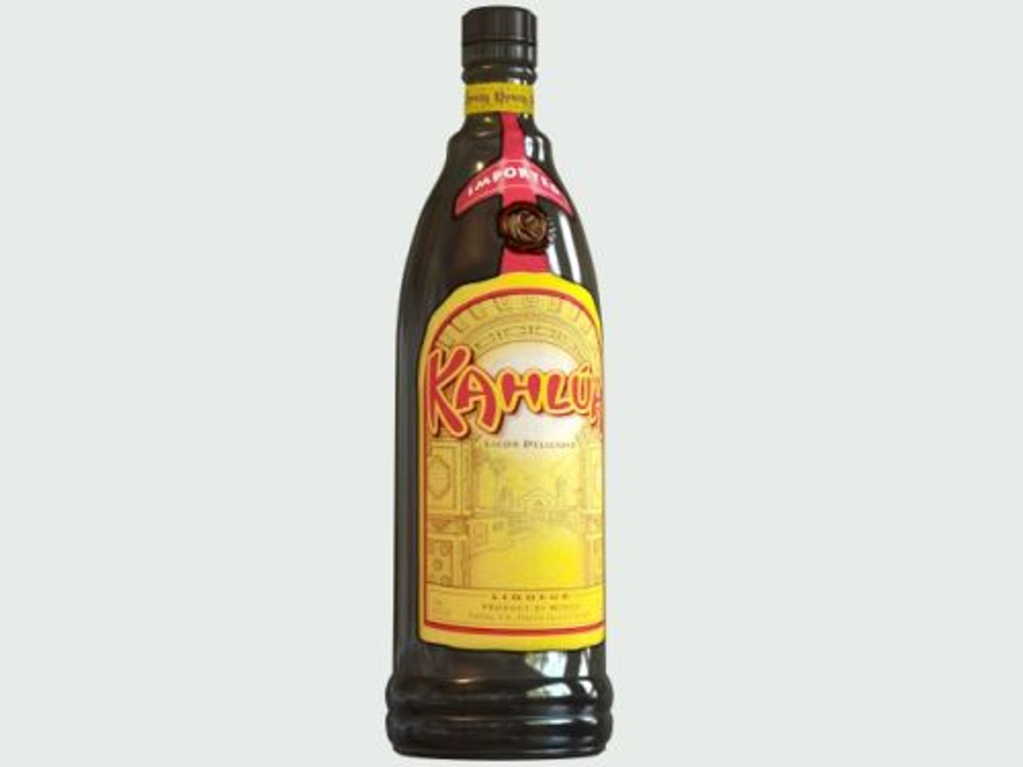 3d Model Kahlua Liquor Bottle
