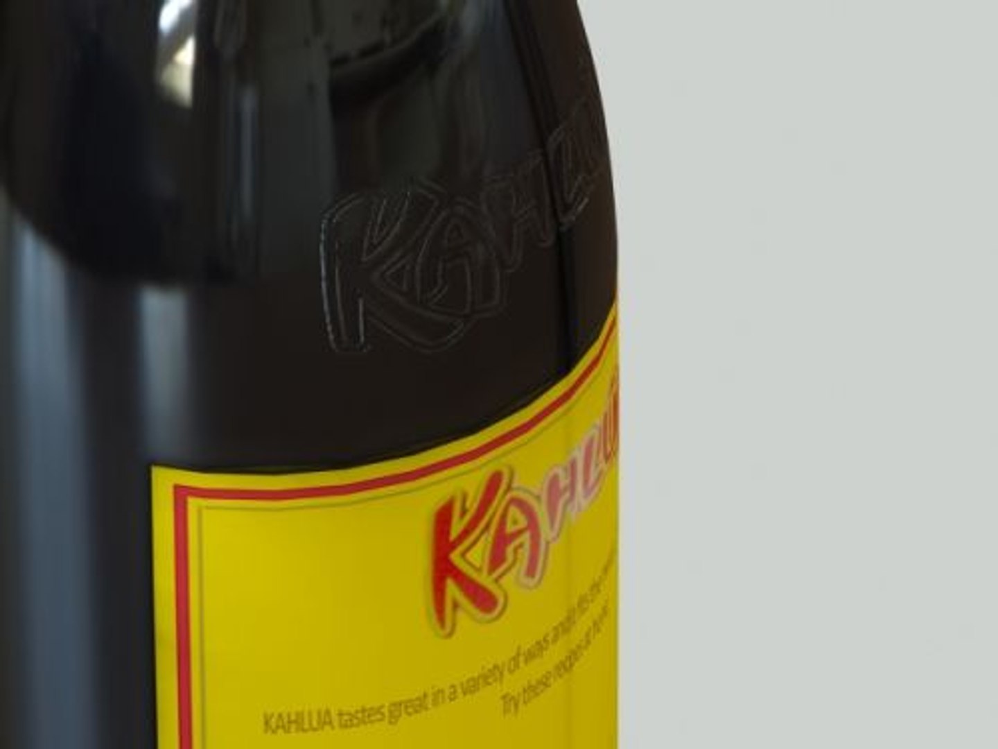 3d Model Kahlua Liquor Bottle