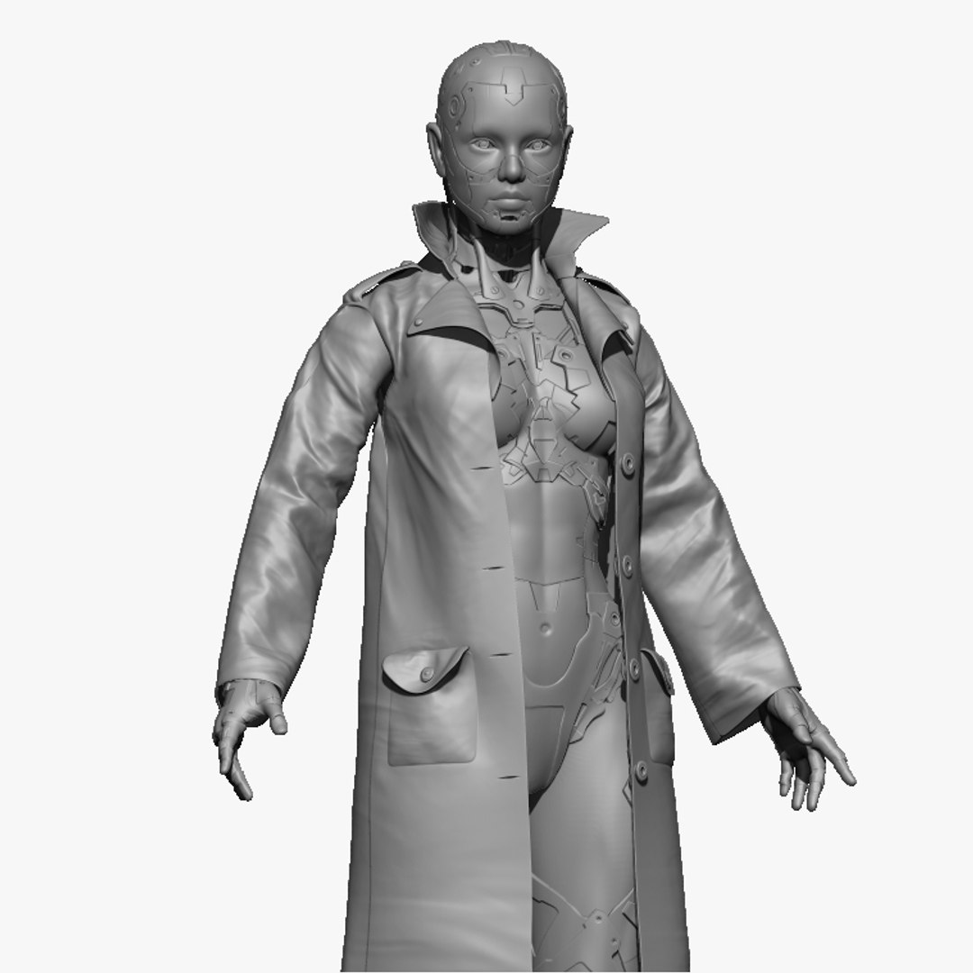 Woman Cyborg Zbrush 3d Obj