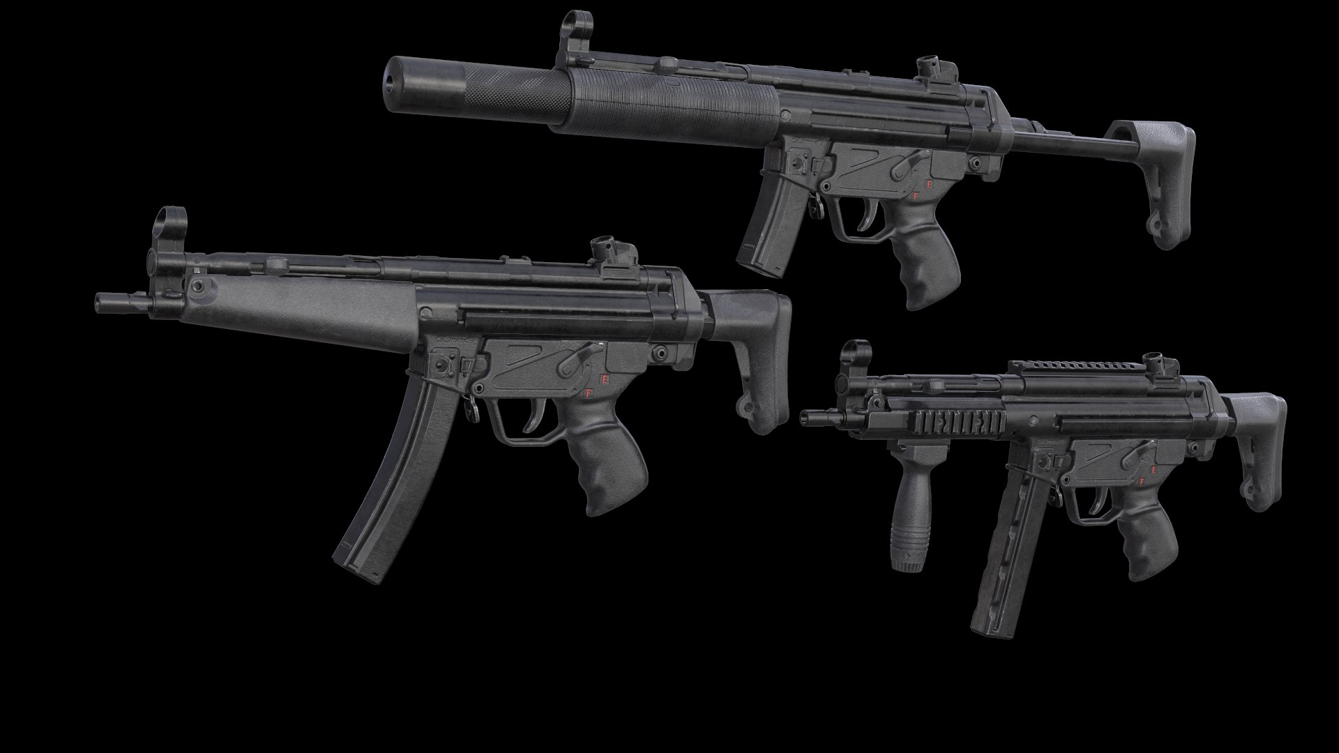 3D MP5A3 MP5SD3 With Upgrades Game Ready - TurboSquid 2339925