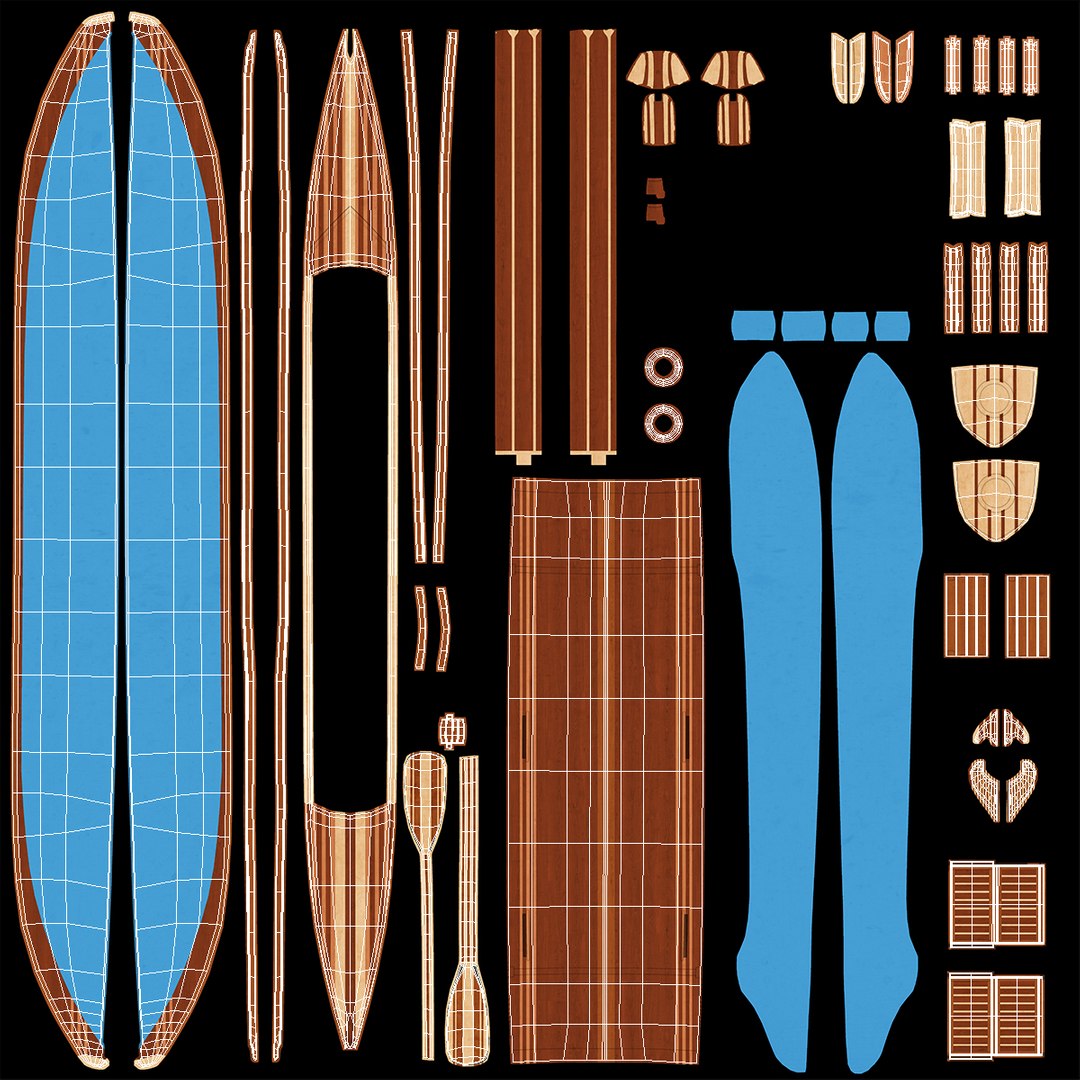 3D Canoe Paddle Model - TurboSquid 1277914