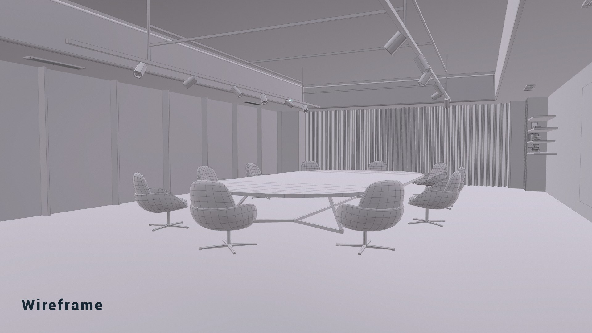 Conference Room 02 3D model - TurboSquid 2170009