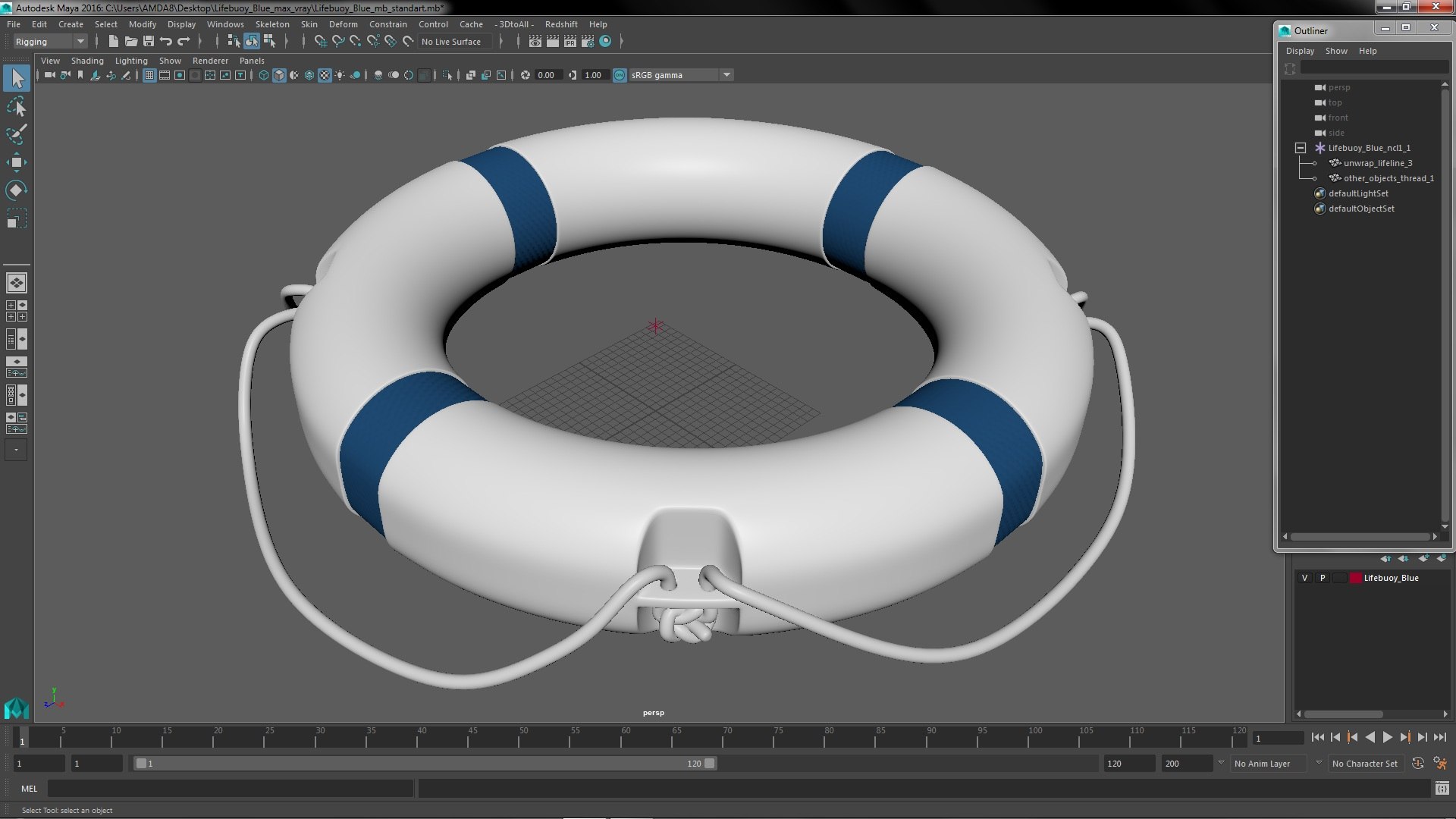 3D model Lifebuoy Blue - TurboSquid 1908769