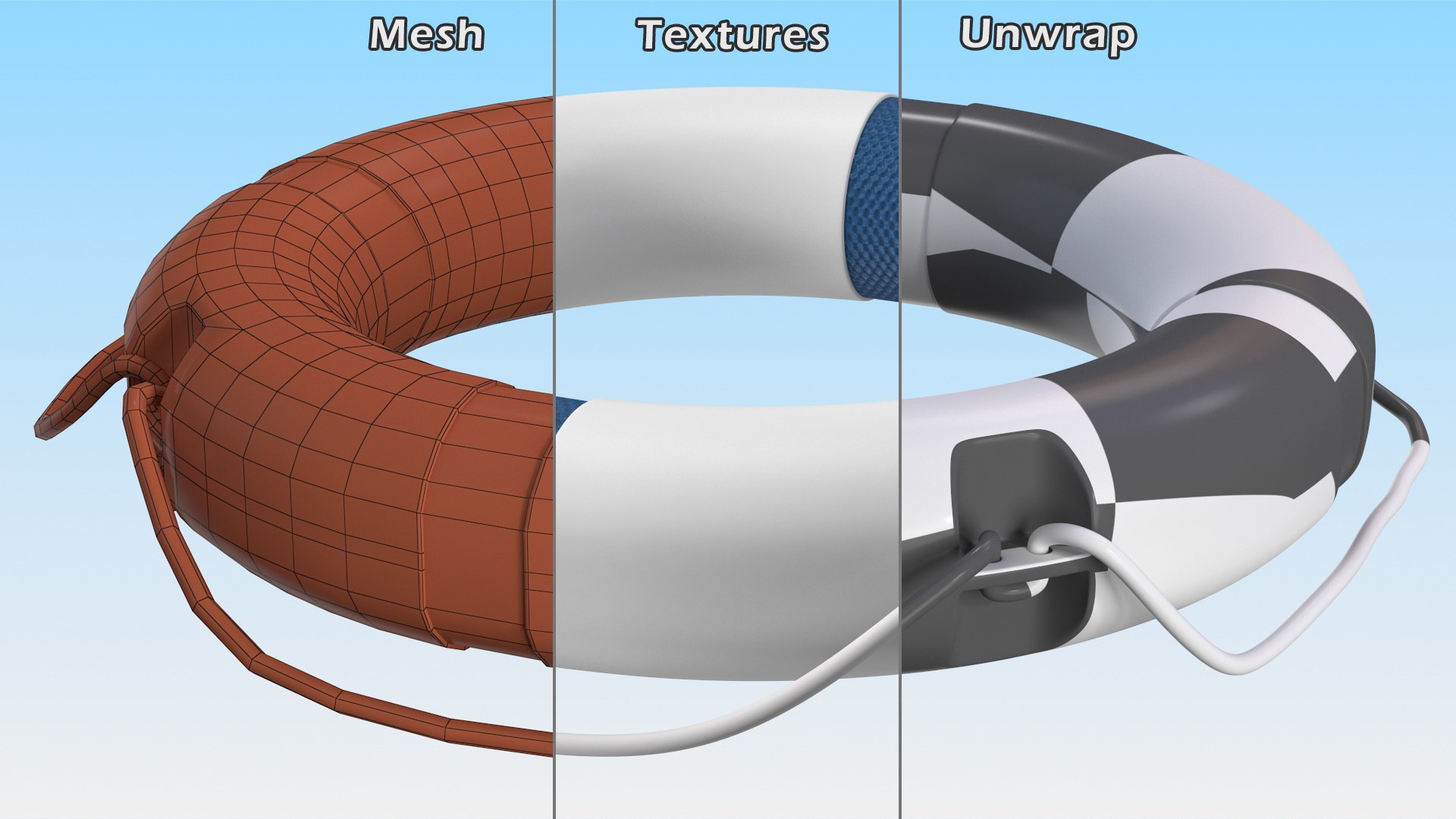 3D model Lifebuoy Blue - TurboSquid 1908769