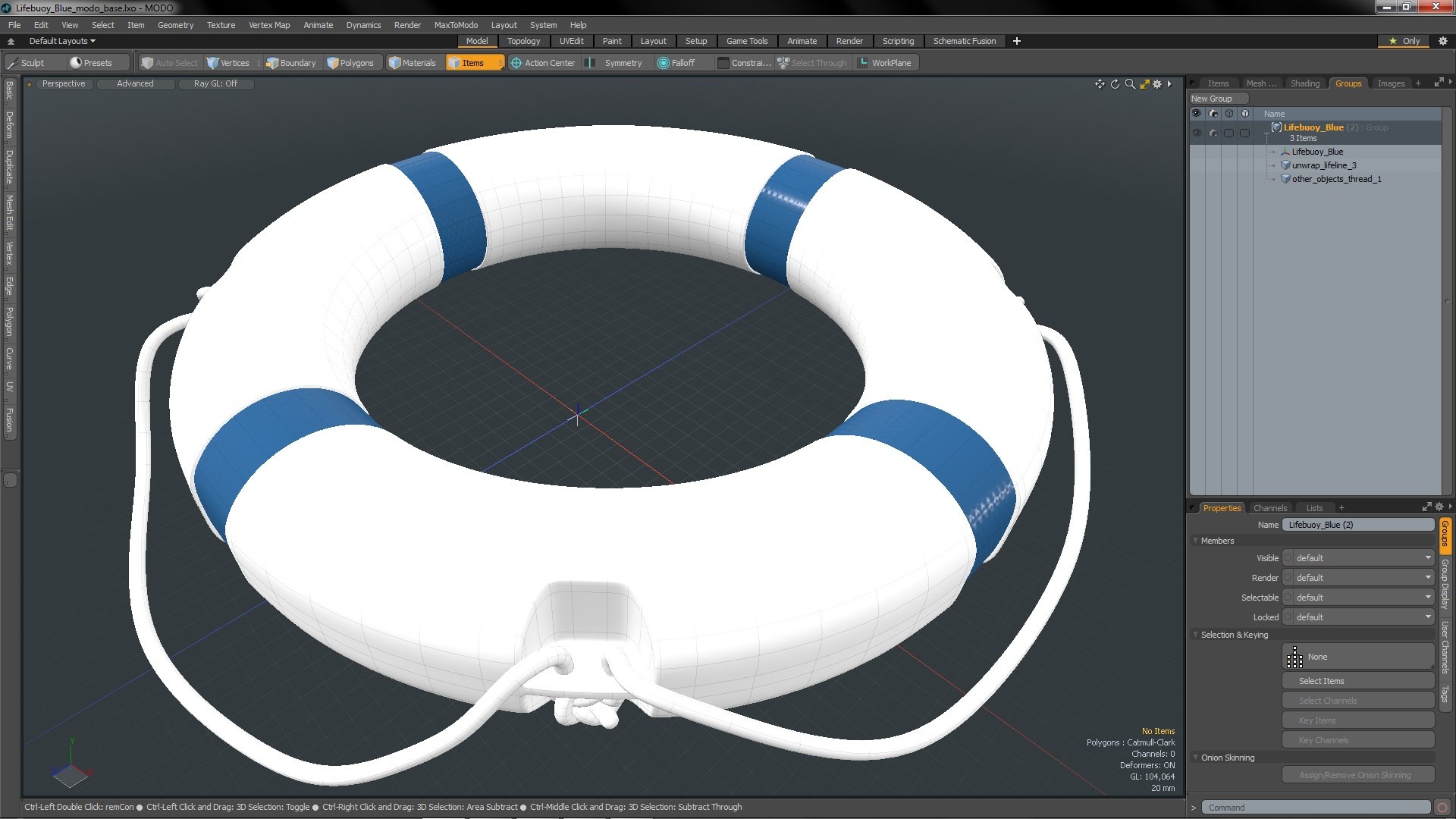 3D model Lifebuoy Blue - TurboSquid 1908769