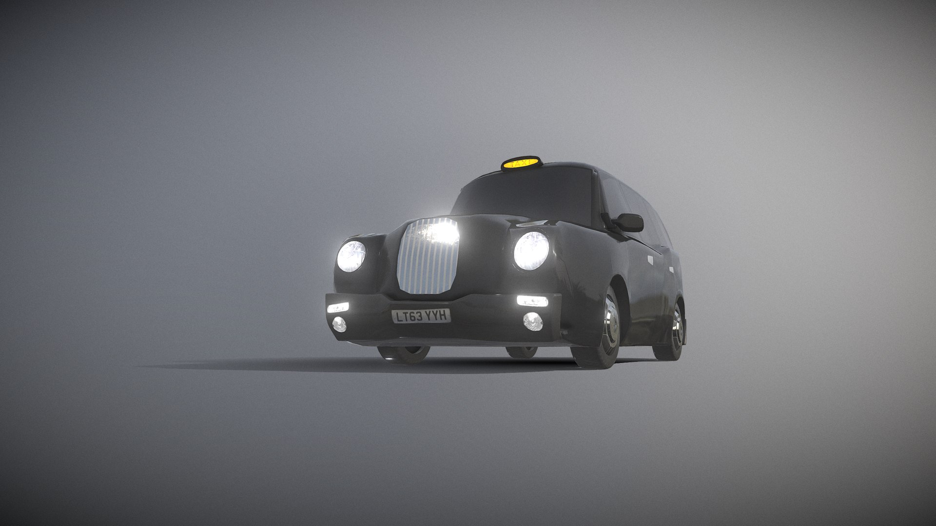 3D Black Taxi Model - TurboSquid 2511981