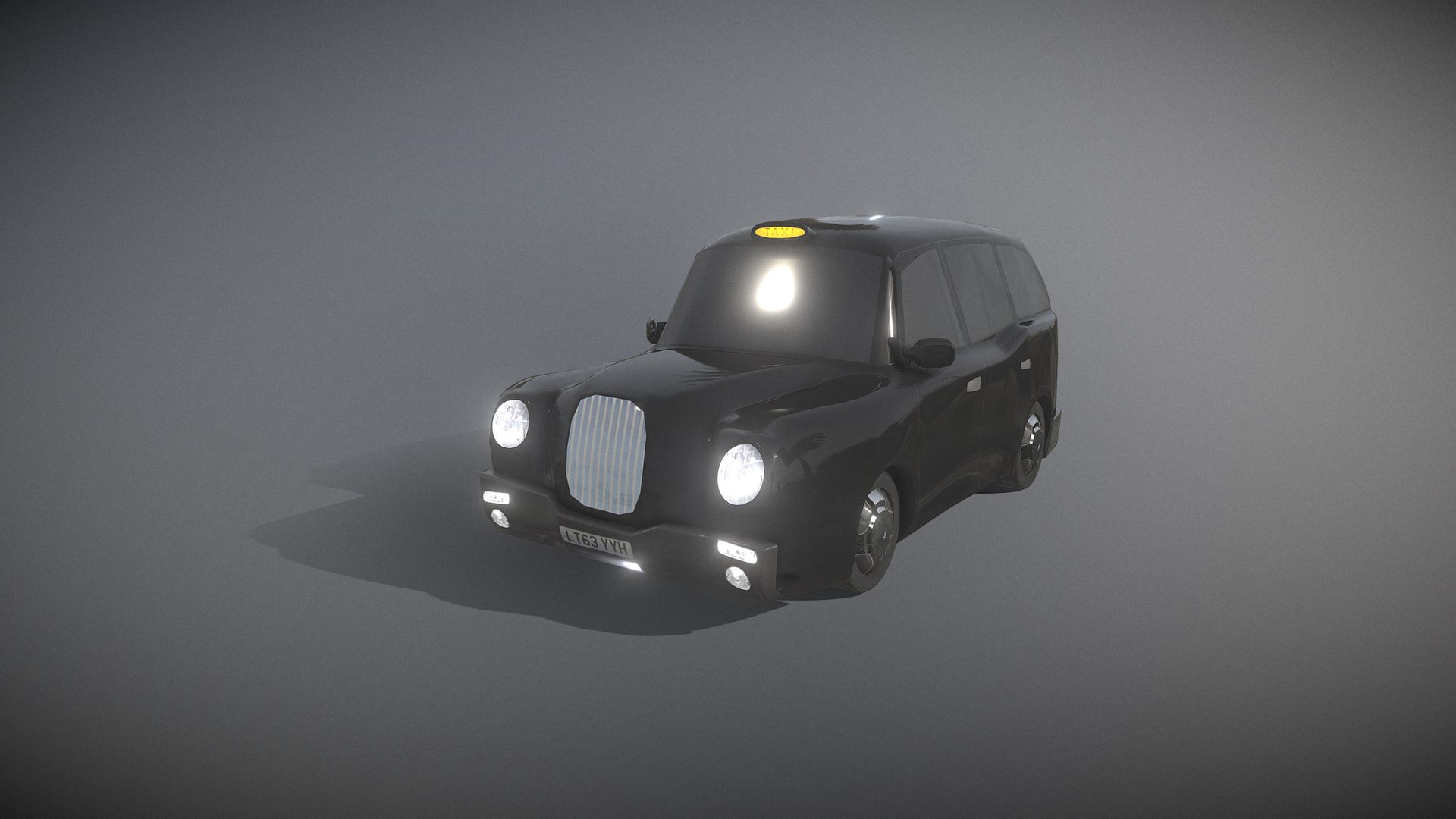 3D Black Taxi Model - TurboSquid 2511981
