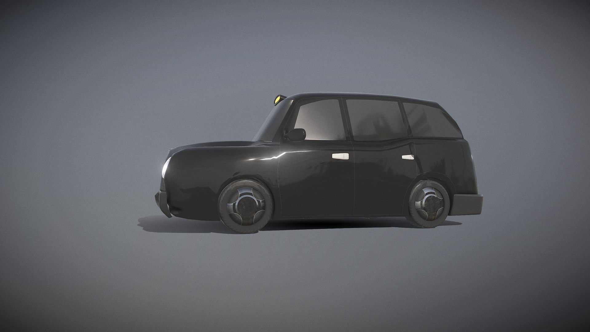 3D Black Taxi Model - TurboSquid 2511981