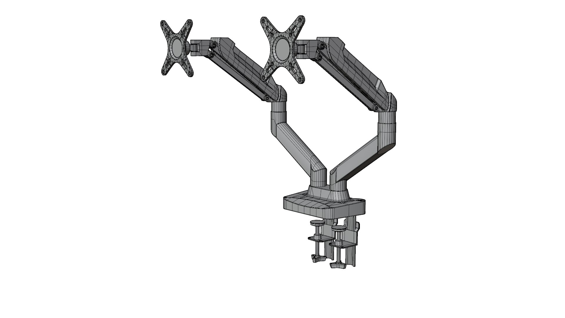 3D Model Dual Monitor Stand - TurboSquid 2124872