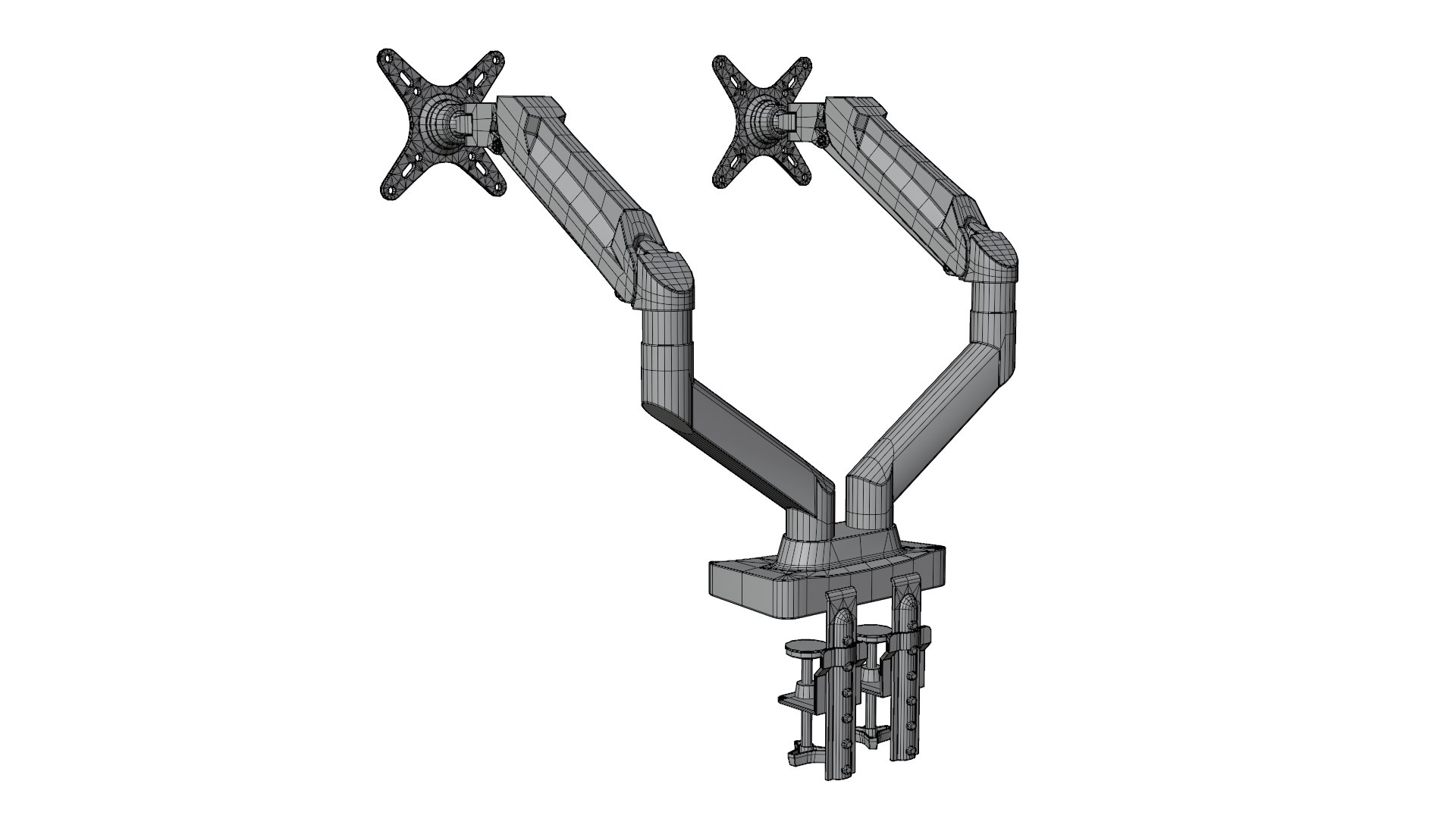 3D Model Dual Monitor Stand - TurboSquid 2124872