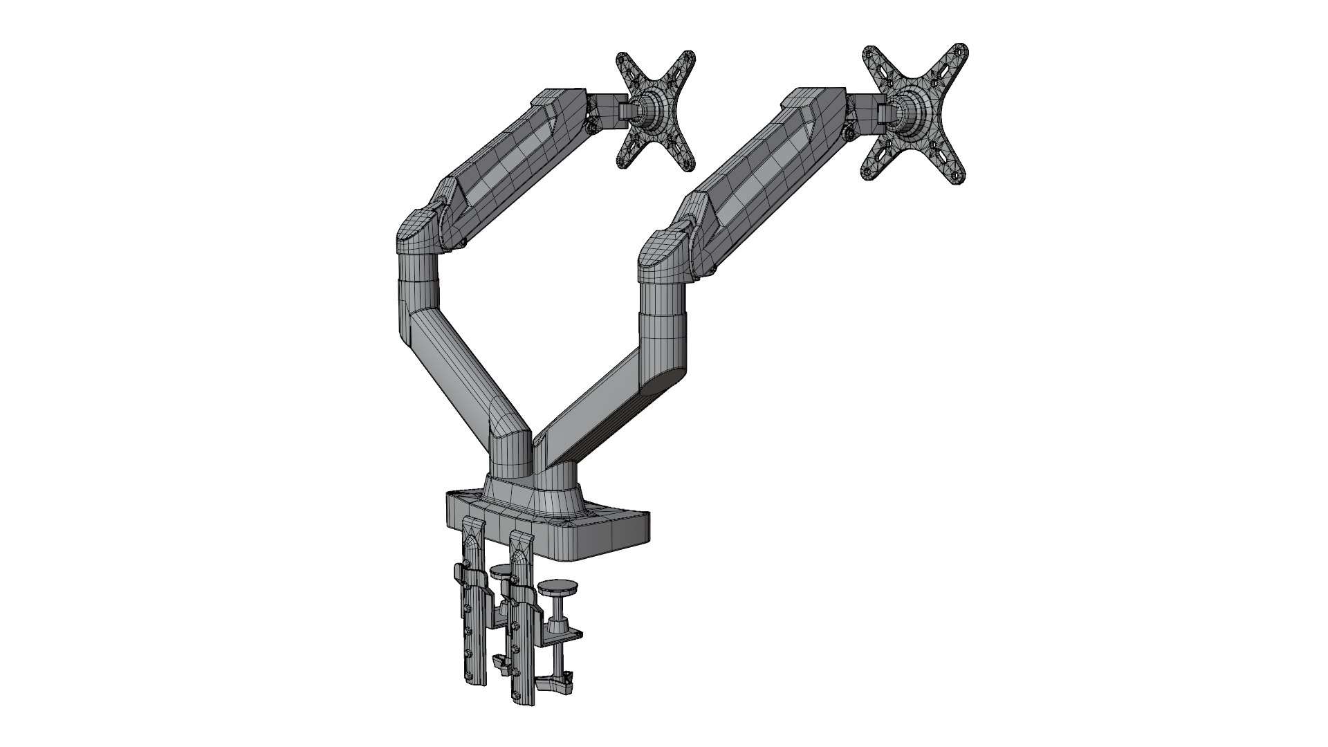 3D Model Dual Monitor Stand - TurboSquid 2124872