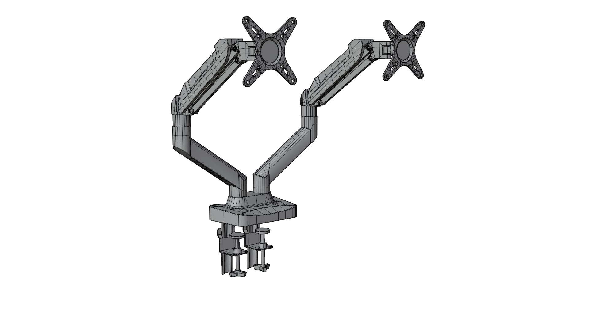 3D Model Dual Monitor Stand - TurboSquid 2124872