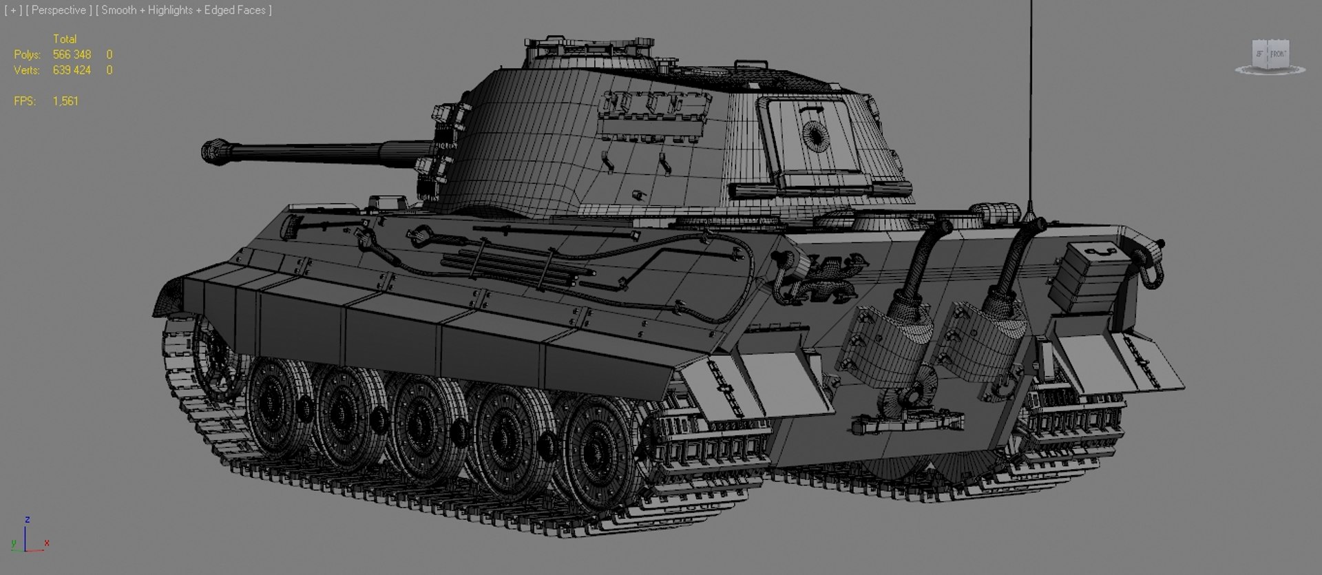 German Tank 3d Model