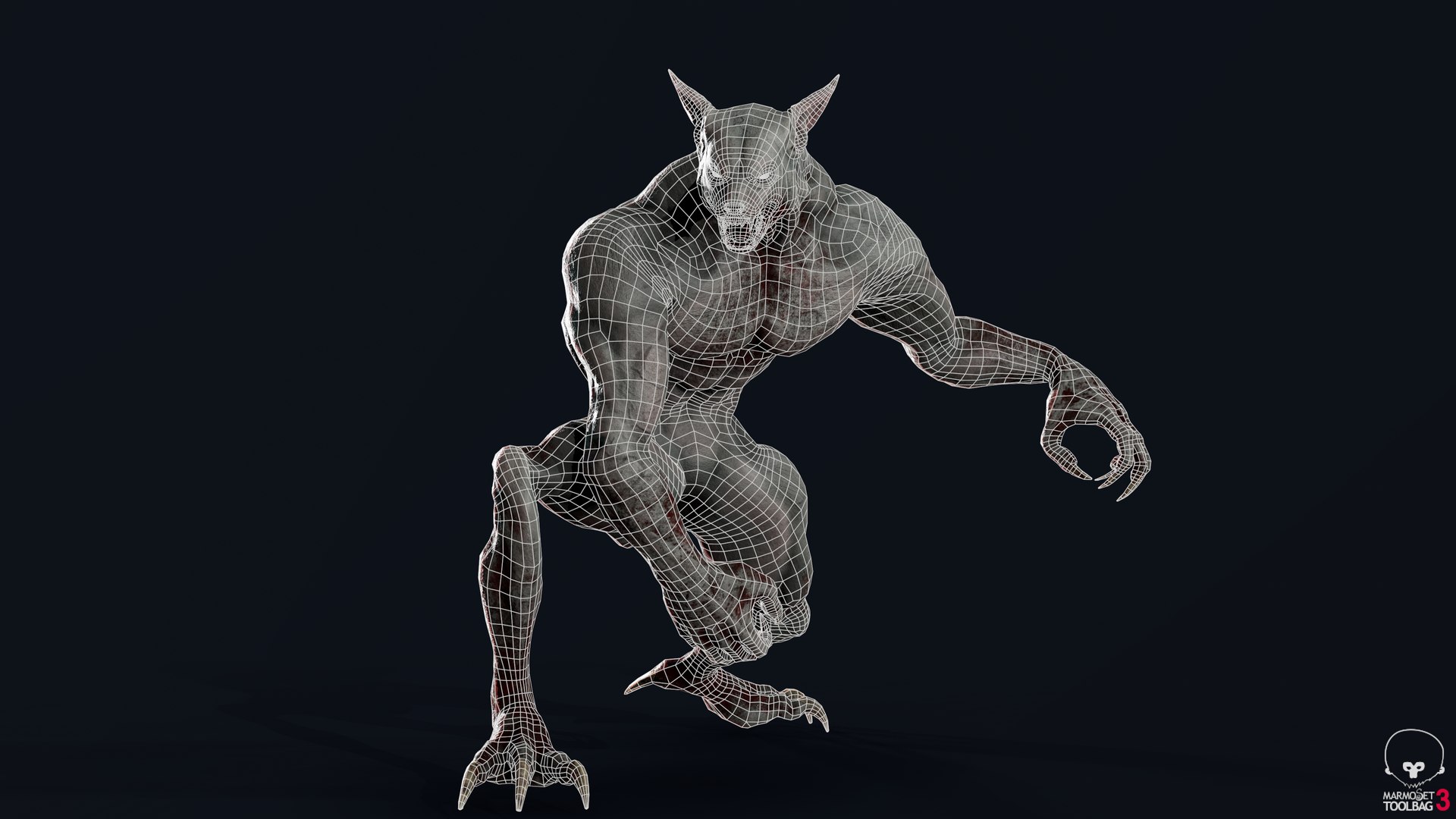 3D Wolfman - Game Ready Low-poly model - TurboSquid 1785120