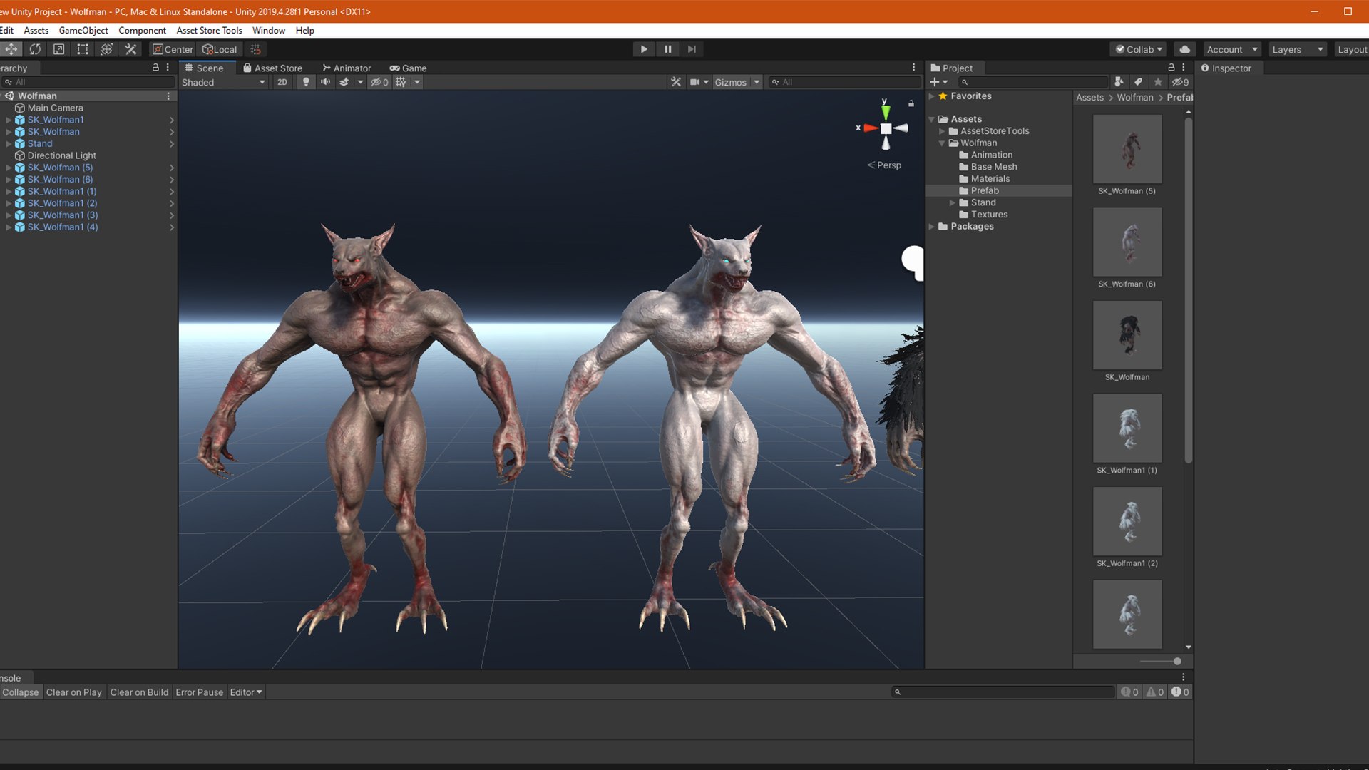 3D Wolfman - Game Ready Low-poly model - TurboSquid 1785120