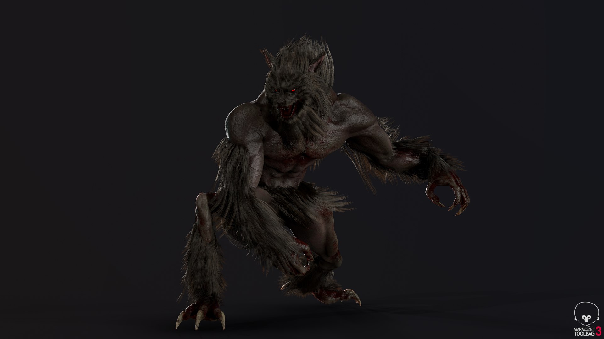 3D Wolfman - Game Ready Low-poly model - TurboSquid 1785120