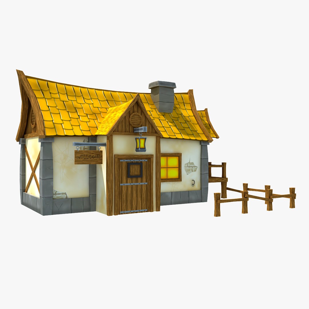 Medieval Cartoon House 3d Model